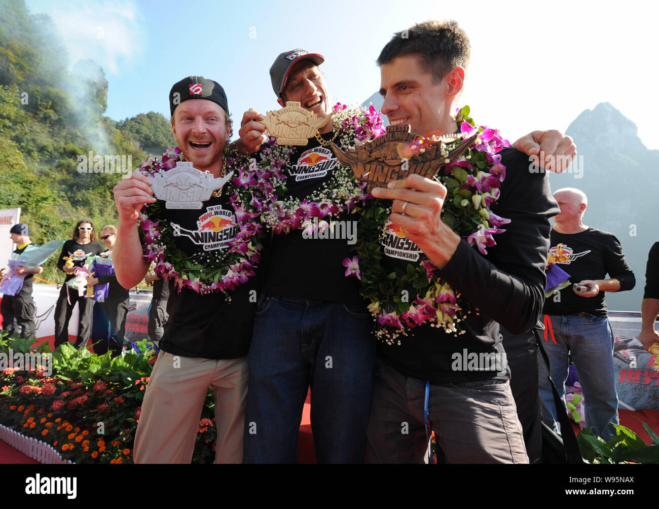 (From left) First runner-up Espen Fadnes of Norway, champion Julian ...