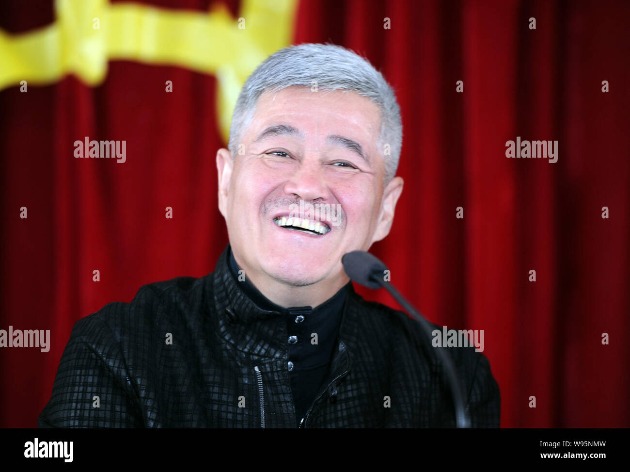--File--Chinese skit and sitcom actor Zhao Benshan smiles during his ...