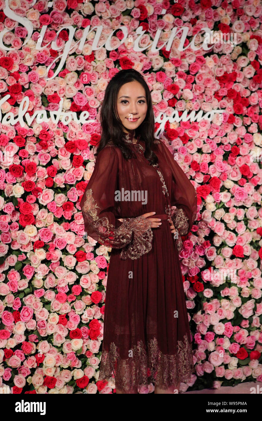 Chinese singer and actress Cecilia Han Xue poses during a launch ...