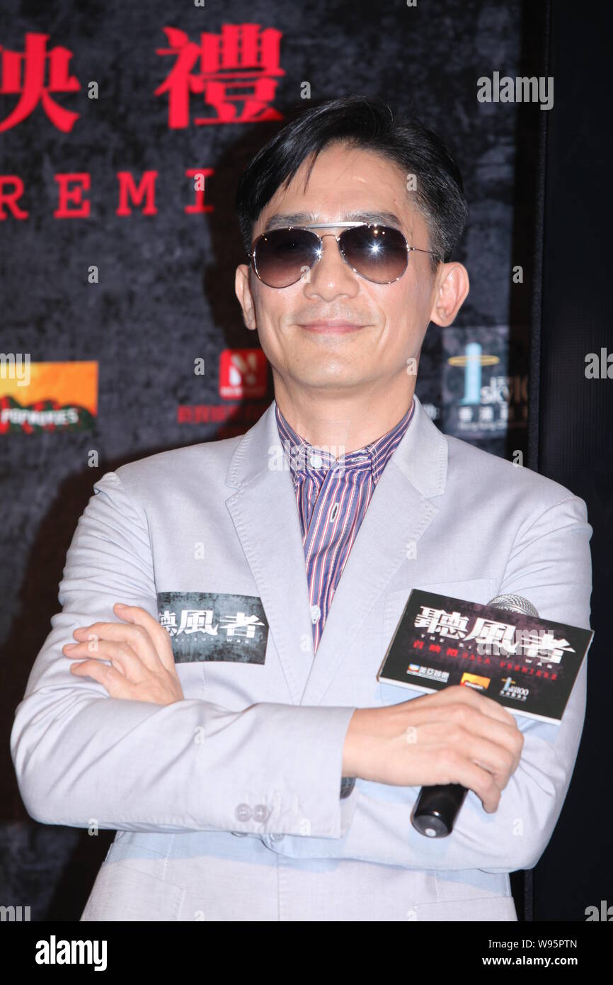 Hong Kong actor Tony Leung poses during the premiere of the movie, The ...