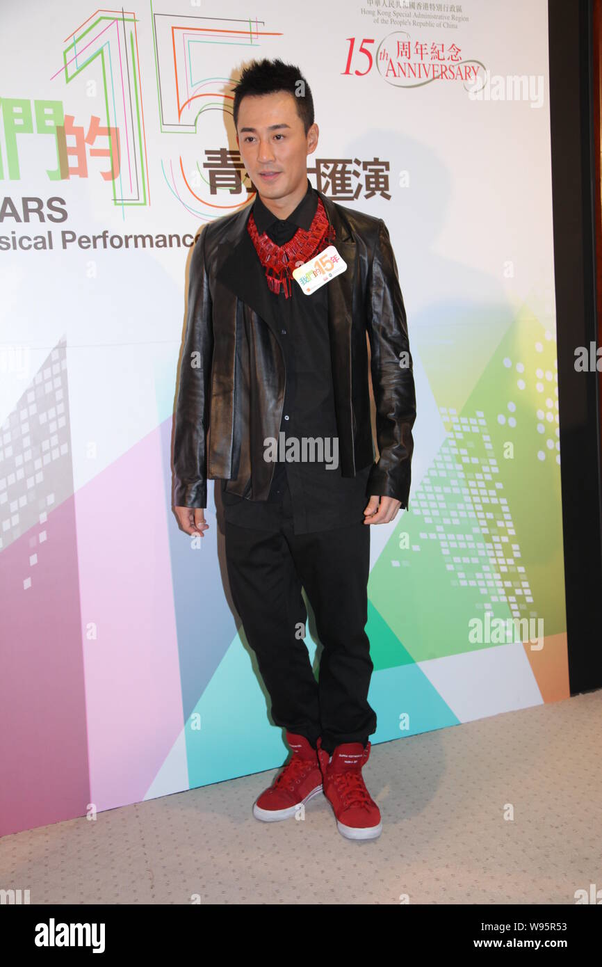Hong Kong singer and actor Raymond Lam poses at the Our 15 Years Youth ...