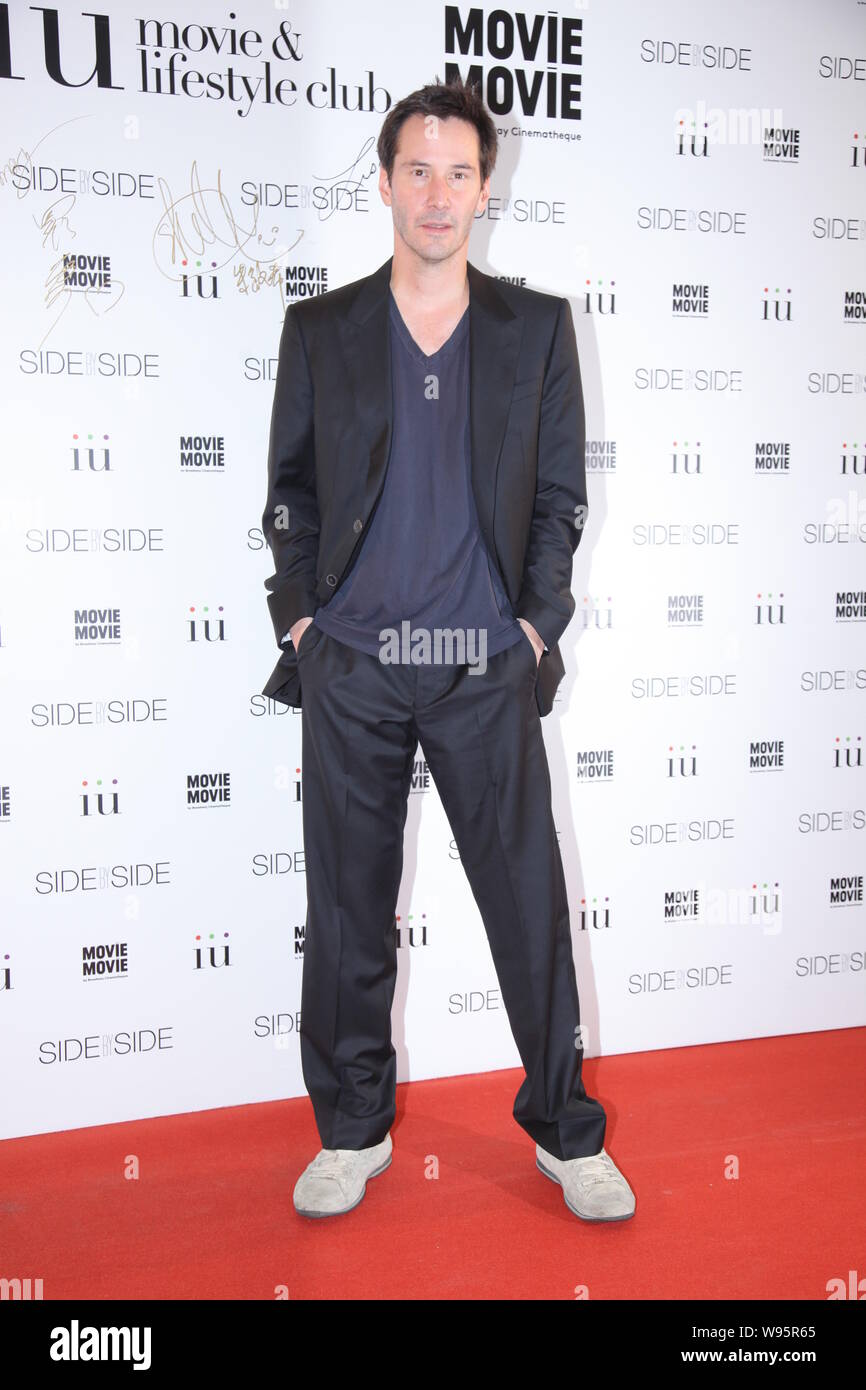 Canadian actor Keanu Reeves attends a launch ceremony for the MOViE ...