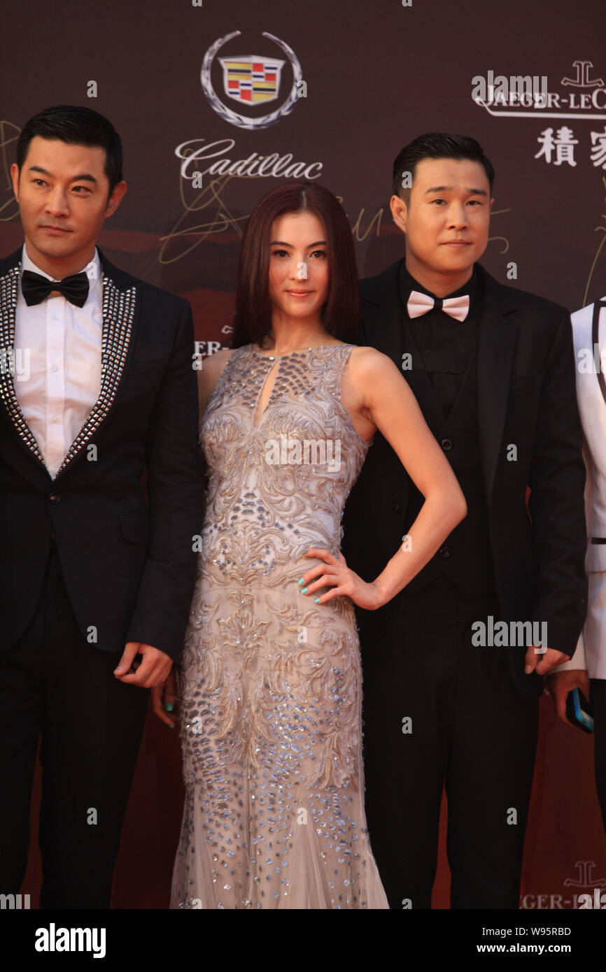 From left, Chinese actor Sha Yi, Hong Kong actress Cecilian Cheung and ...