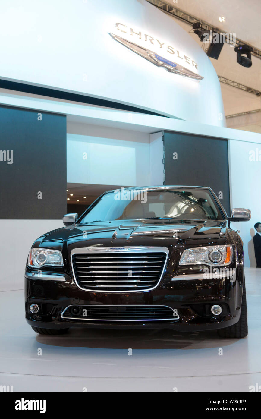 A new Chrysler 300C is seen on display in the preparation for the 12th ...