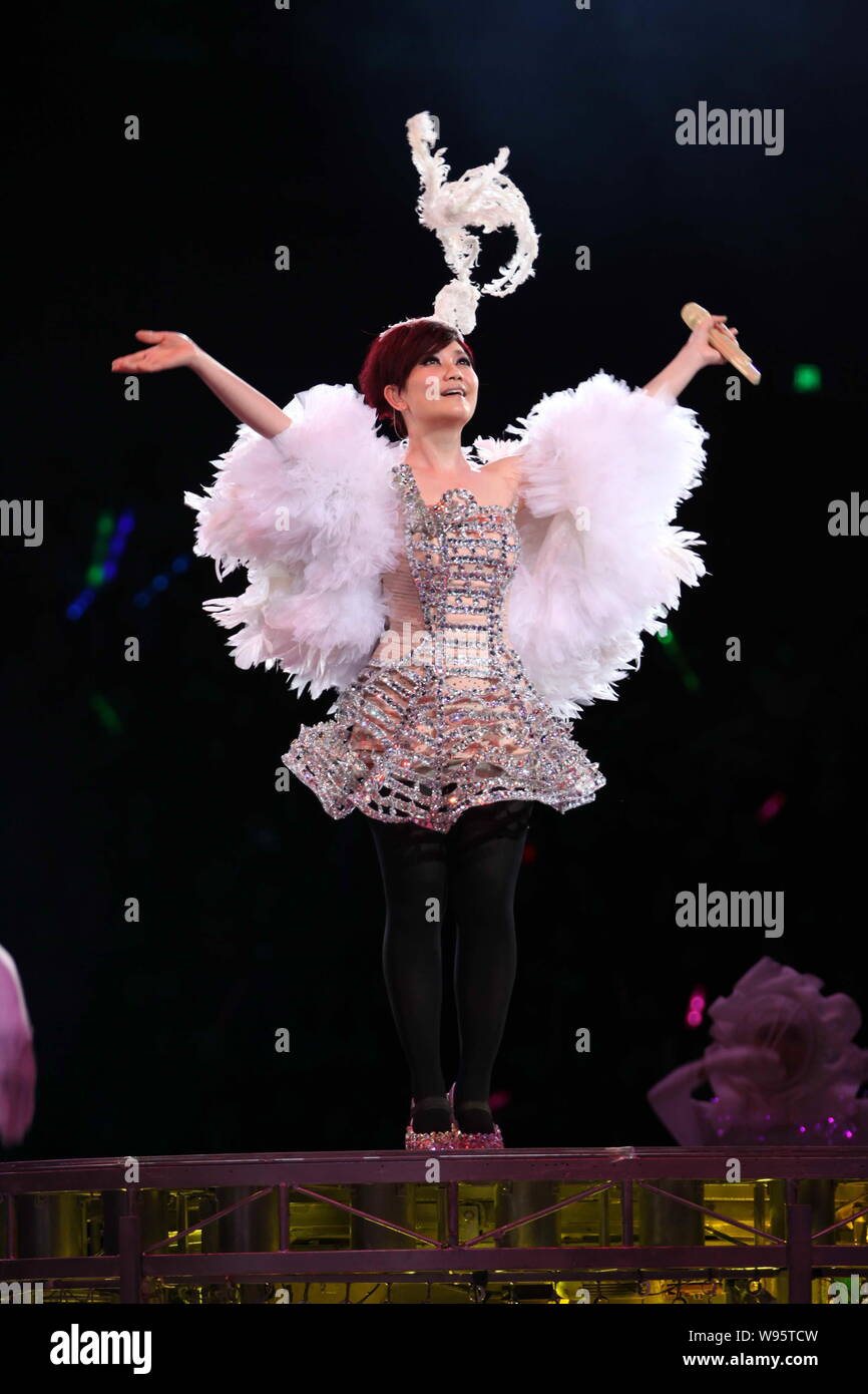 Malaysian singer Fish Leong performs during a concert on Valentines Day ...