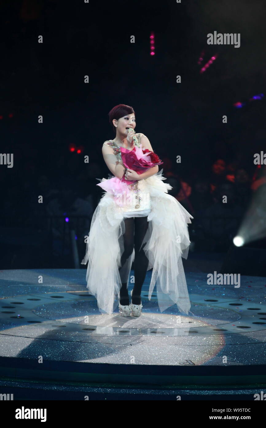 Malaysian singer Fish Leong performs during a concert on Valentines Day ...