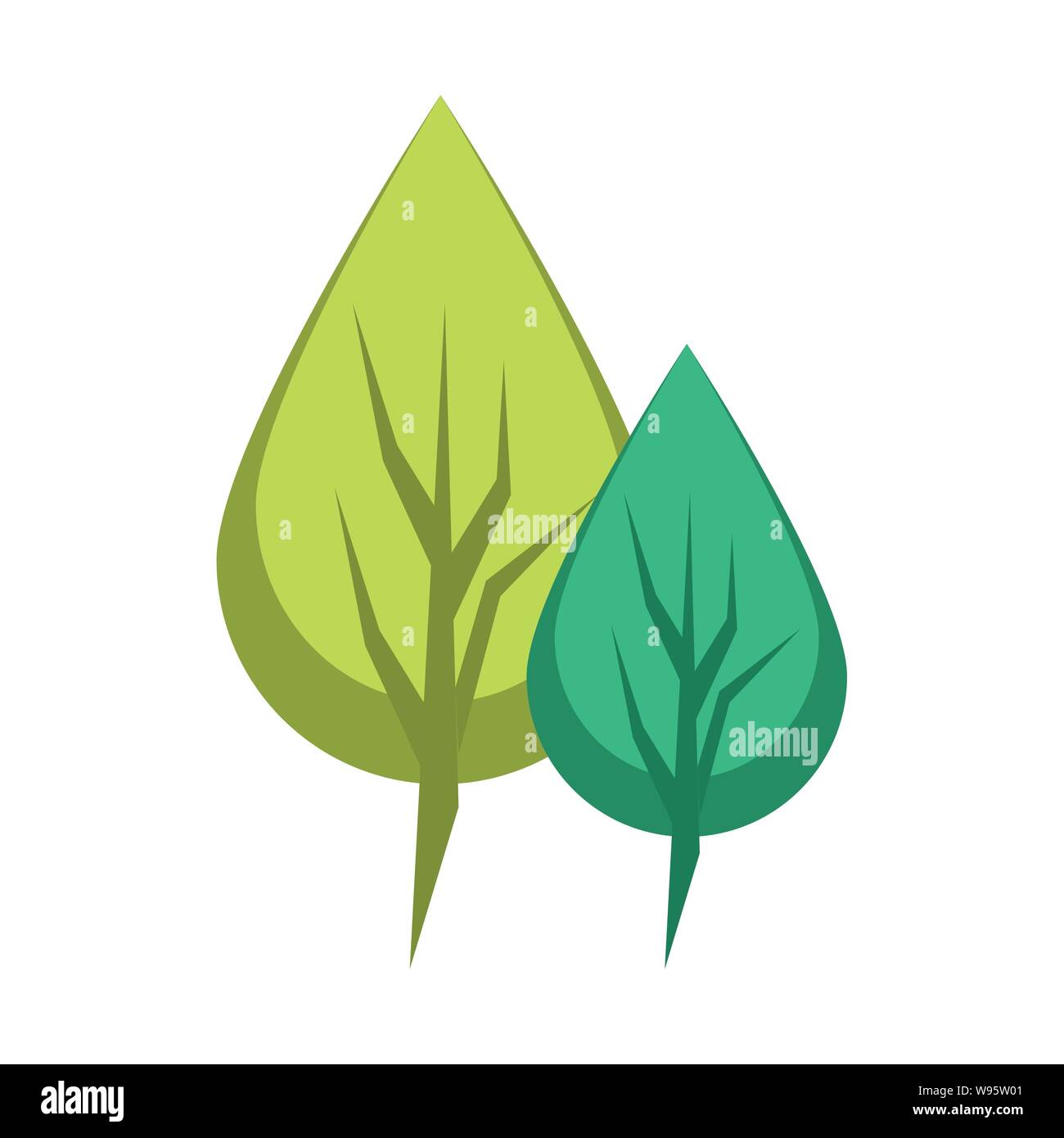 leaf nature botanic plant cartoon Stock Vector Image & Art - Alamy