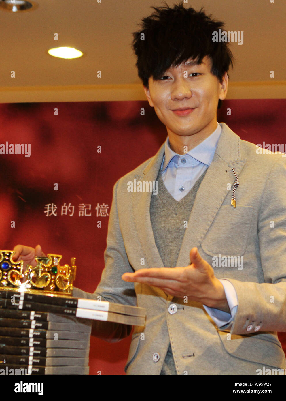 Singaporean singer JJ Lam poses during a promotional activity for his ...