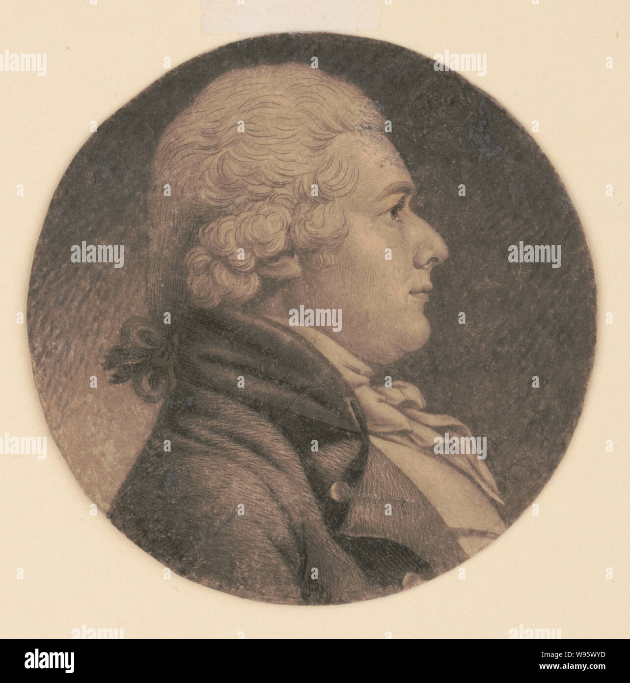 Alexander James Dallas, head-and-shoulders portrait, right profile ...