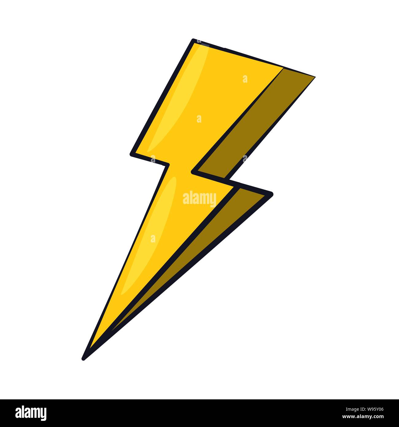 thunder energy electric power cartoon Stock Vector Image & Art - Alamy