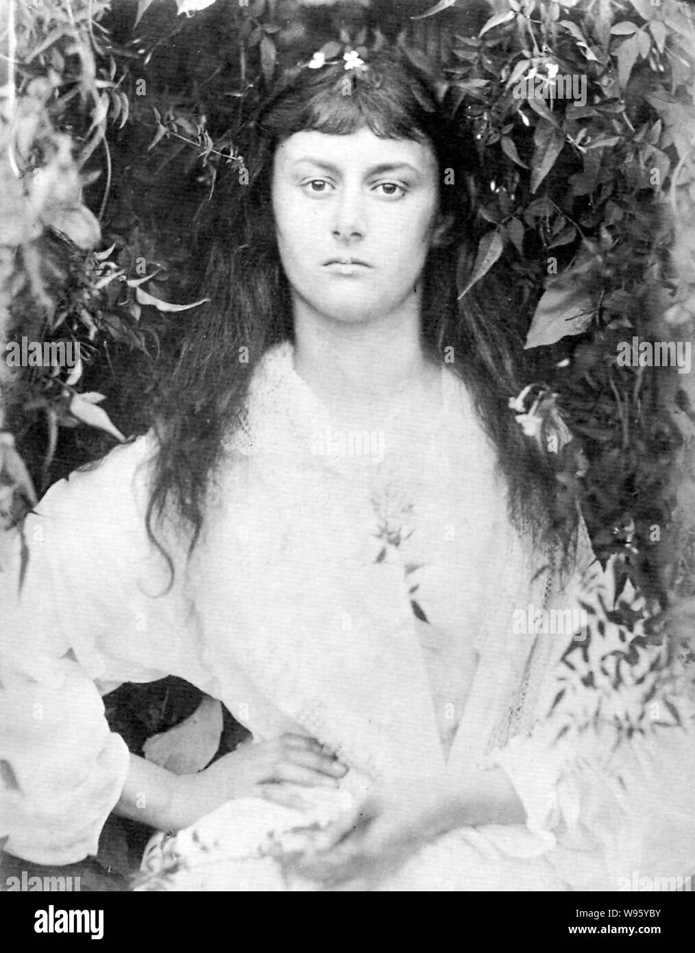 ALICE LIDDELL (1852-1934) friend of Lewis Carroll and model for Alice in Wonderland photographed ...