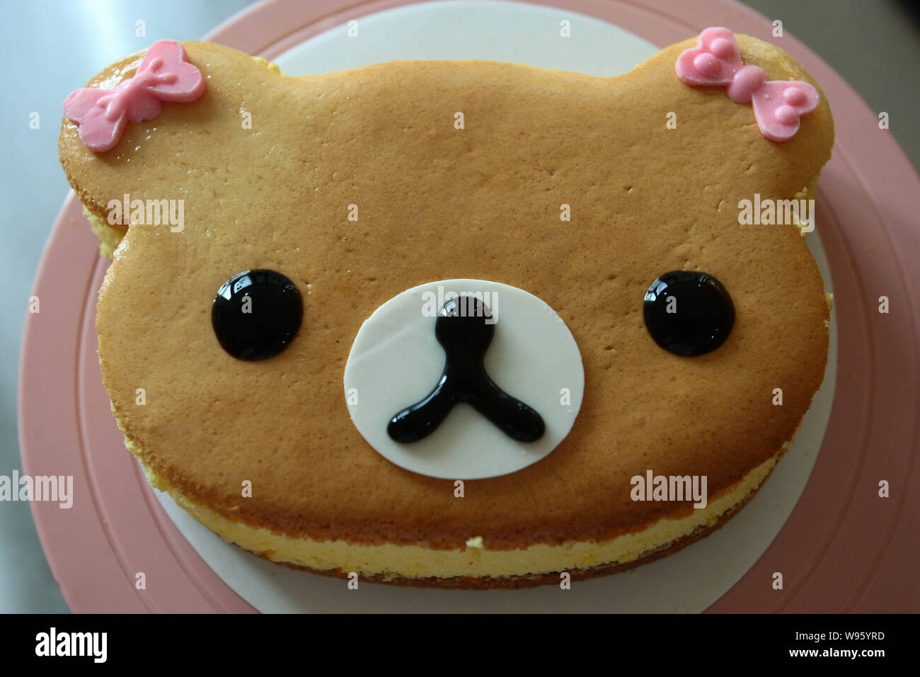 A Rilakkuma-shape cake is pictured at a Rilakkuma-themed bakery in ...