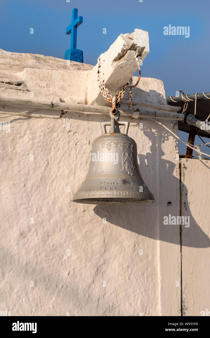 Church bell hanging outside, close up Stock Photo - Alamy