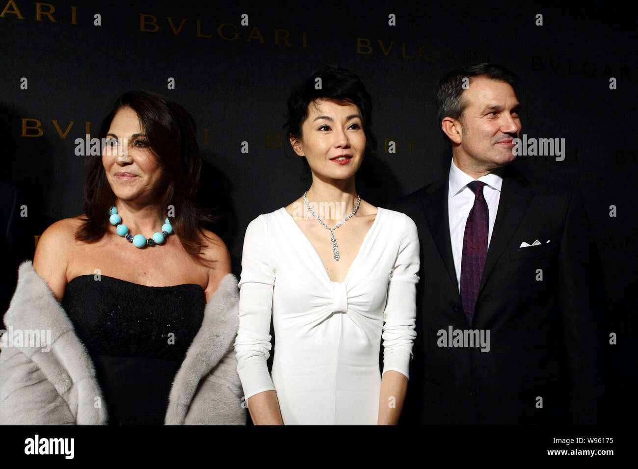 (From left) Beatrice Bulgari, left, wife of Bulgari Vice Chairman ...
