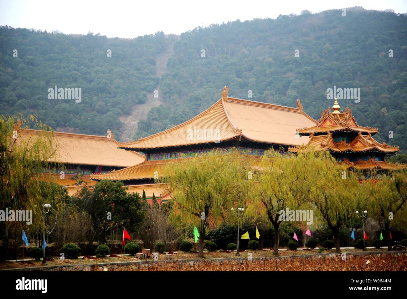 View of the Huaxi Village Museum, a partial replica of the Forbidden ...