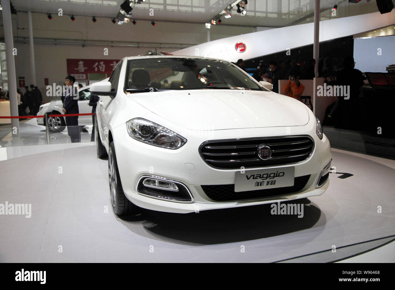 A Fiat viaggio is seen on display during the 12th Beijing International ...