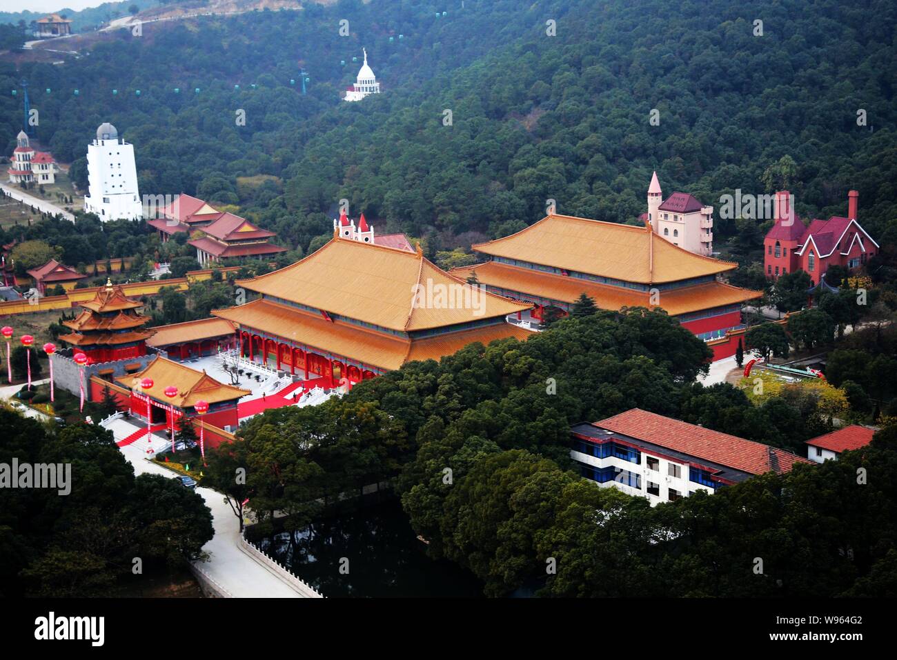 View of the Huaxi Village Museum, a partial replica of the Forbidden ...
