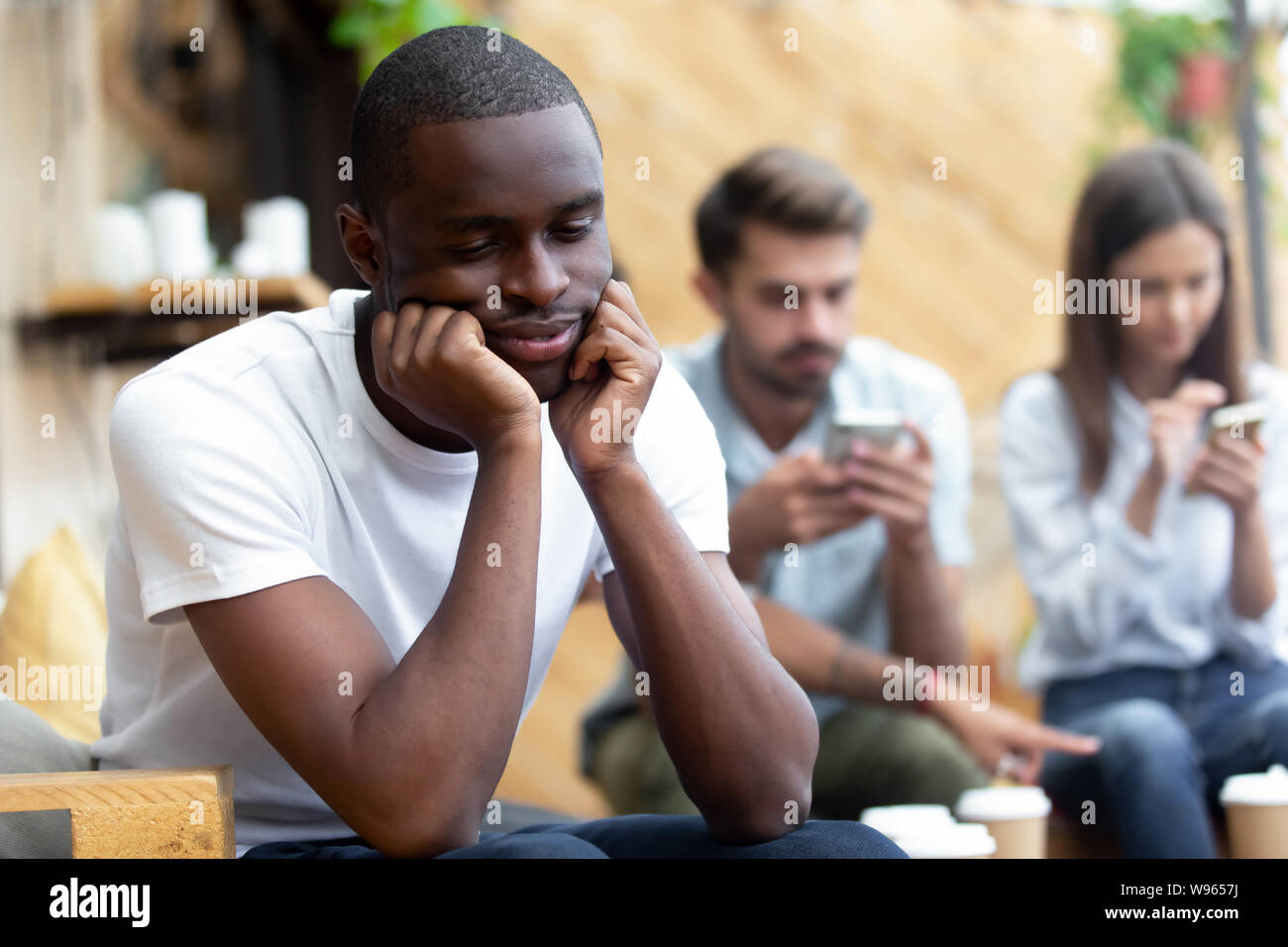 Lonely african american male hi-res stock photography and images - Alamy