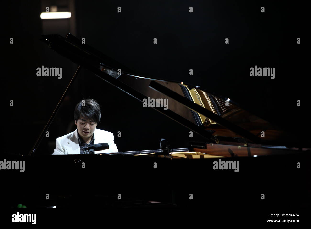 Chinese pianist Lang Lang performs during his concert to celebrate Hong ...