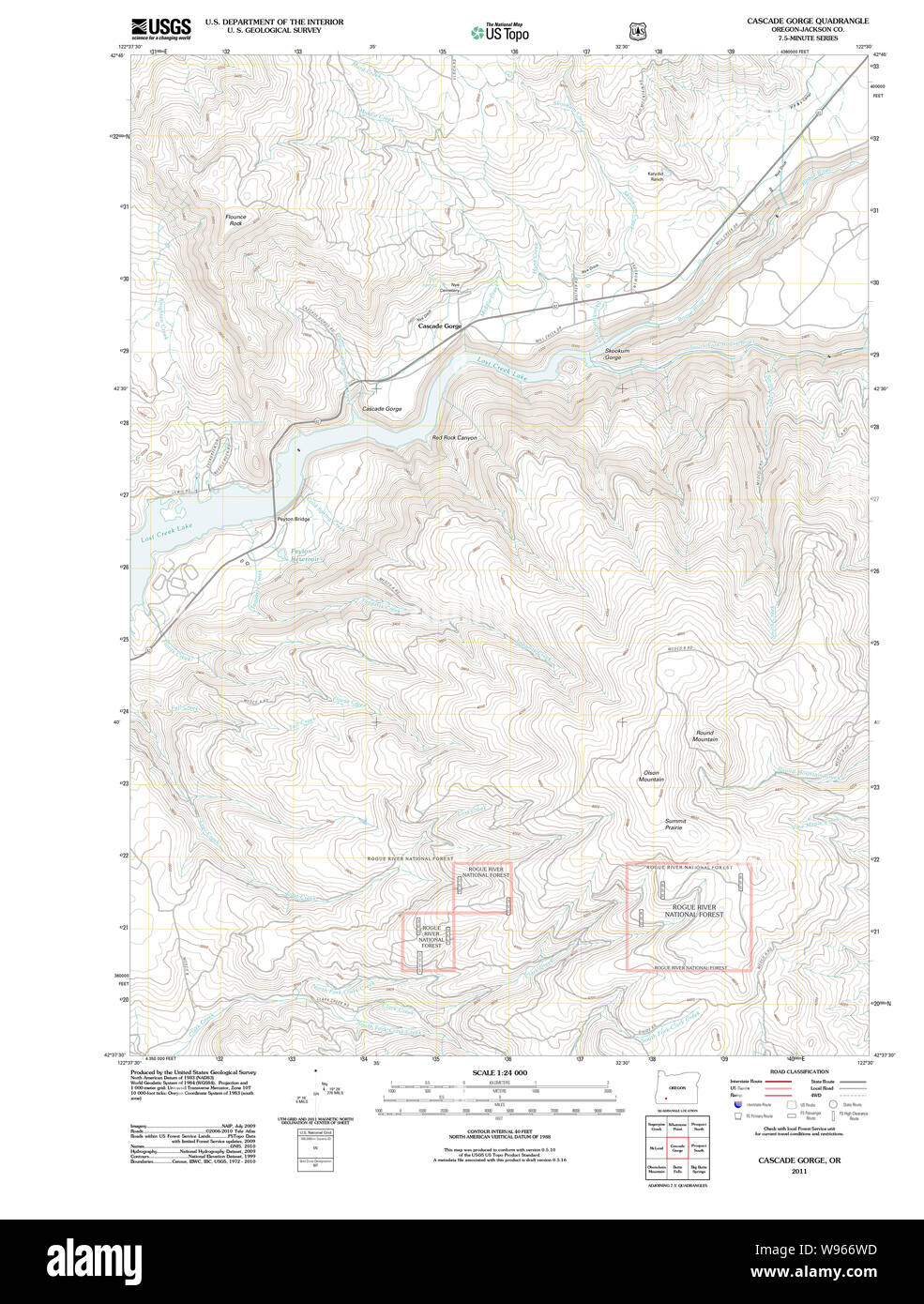 Map of cascade hi-res stock photography and images - Alamy