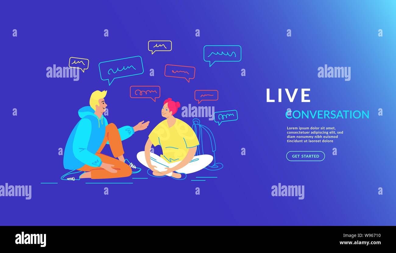 Student couple young woman Stock Vector Images - Alamy