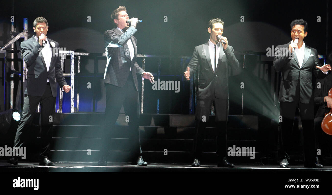 Members of multinational operatic pop vocal group Il Divo perform ...