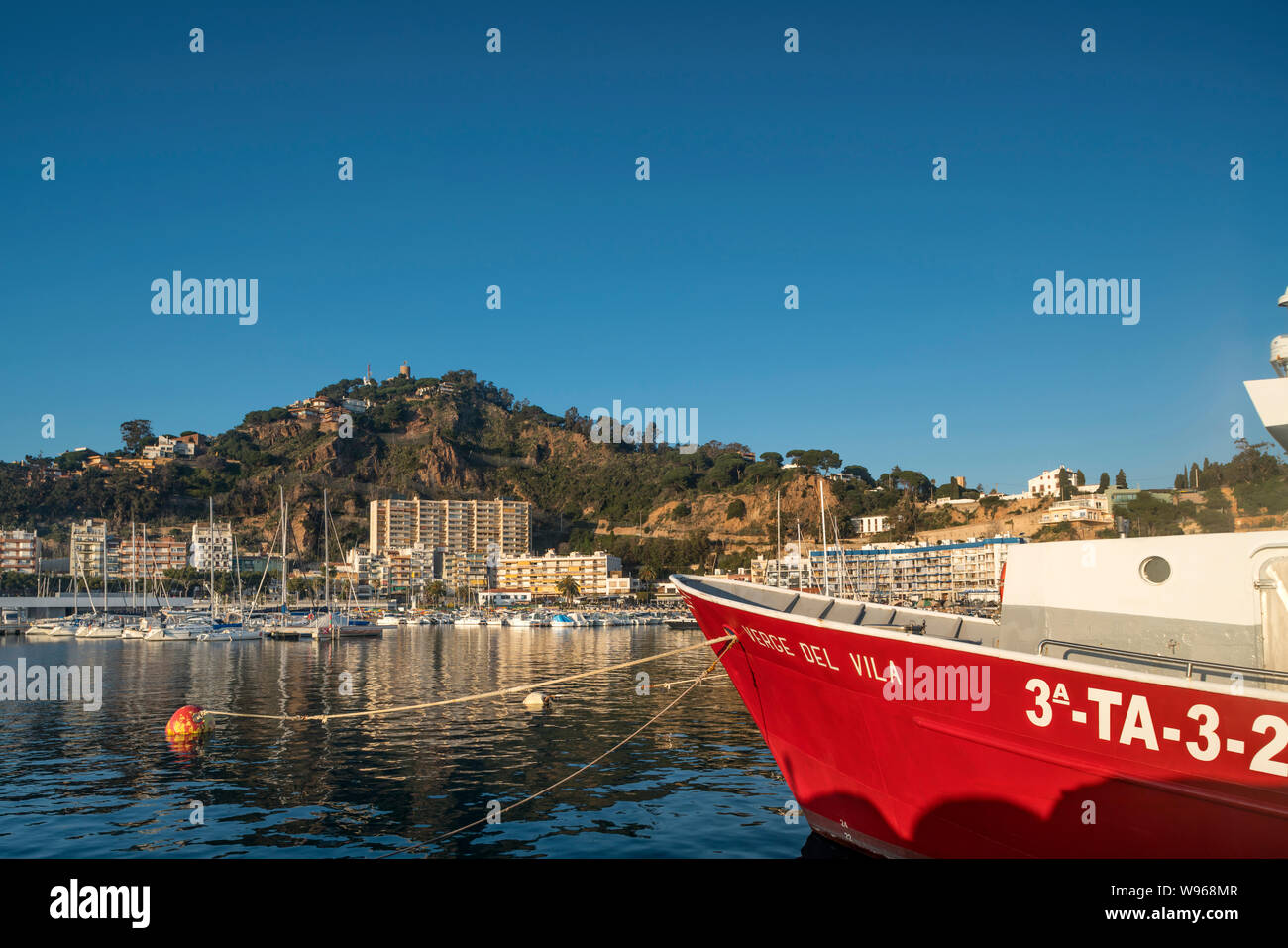 COMMERCIAL FISHING BOAT PORT OF BLANES COSTA BRAVA GERONA CATALONIA ...