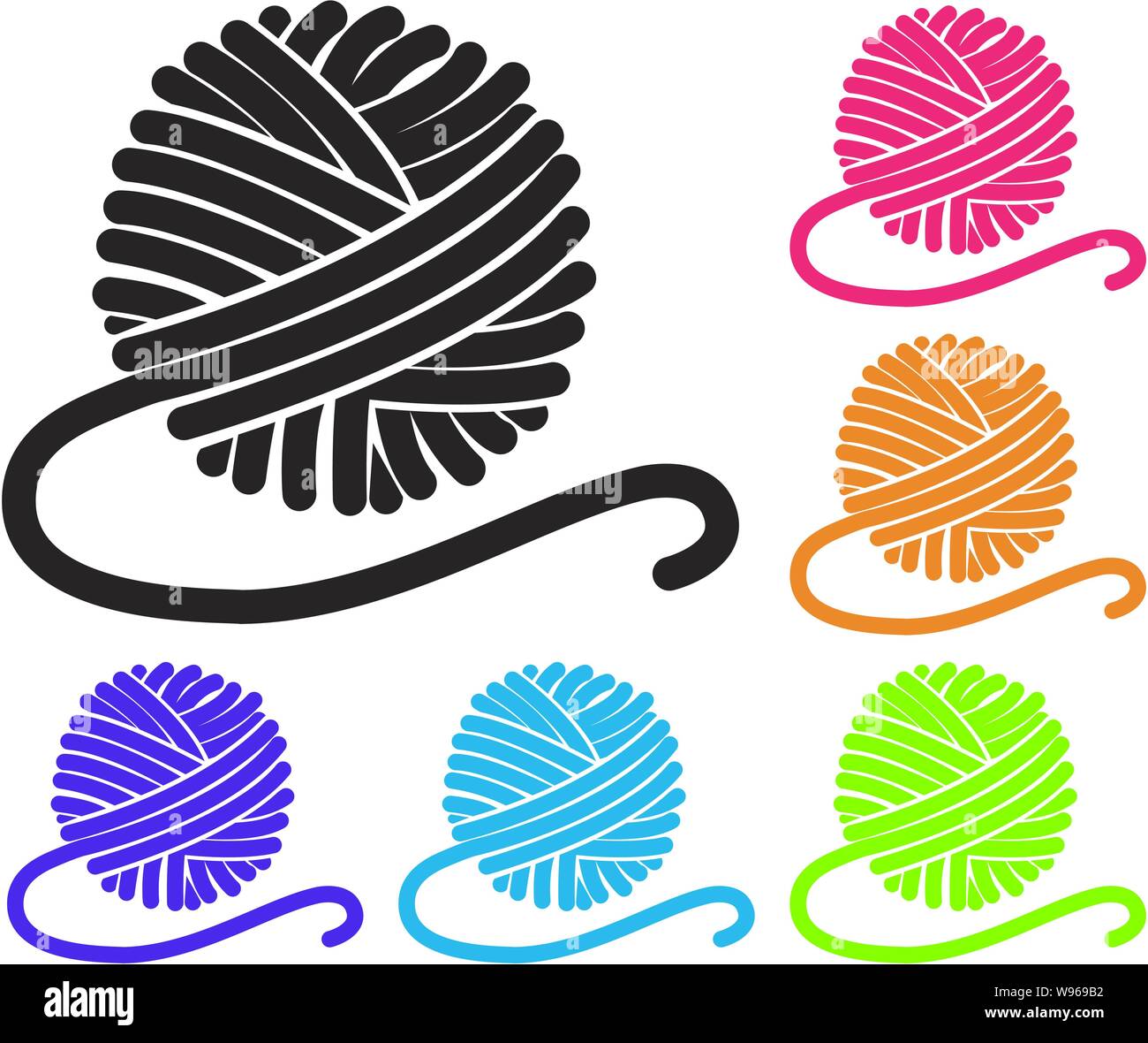 vector set of yarn ball icons Stock Vector Image & Art - Alamy