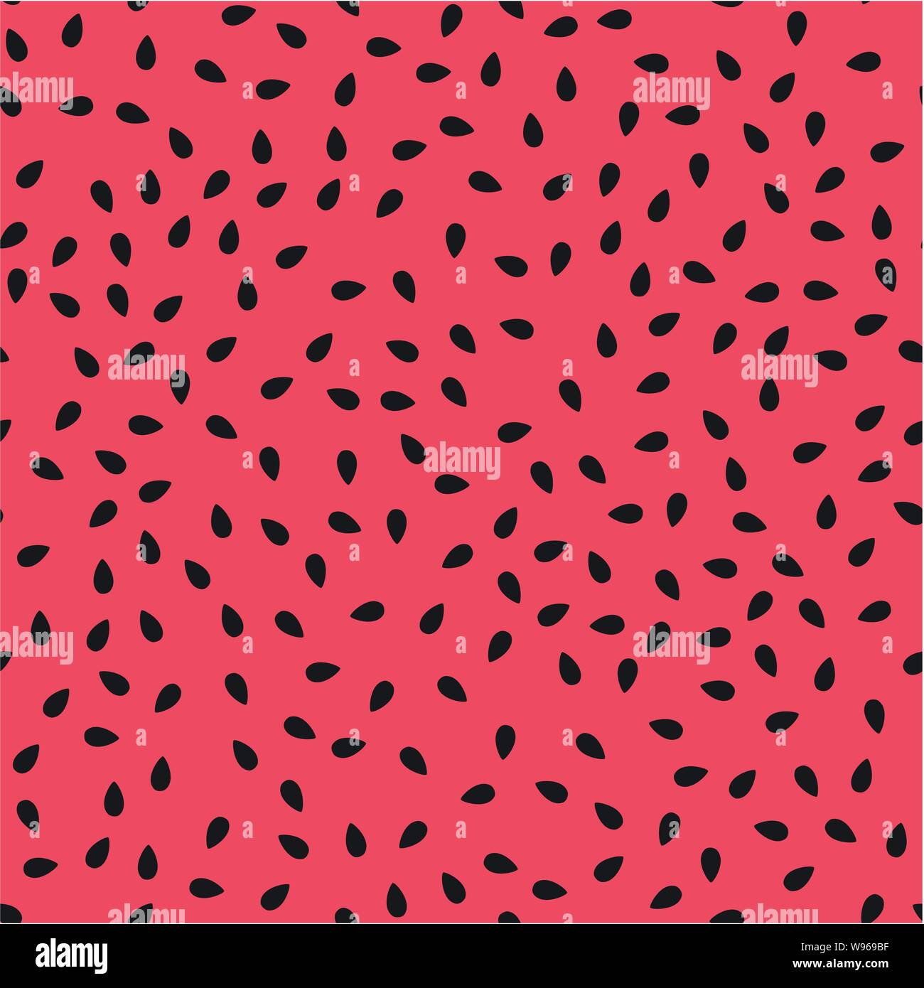 vector red watermelon seamless pattern with black seeds. abstract ...