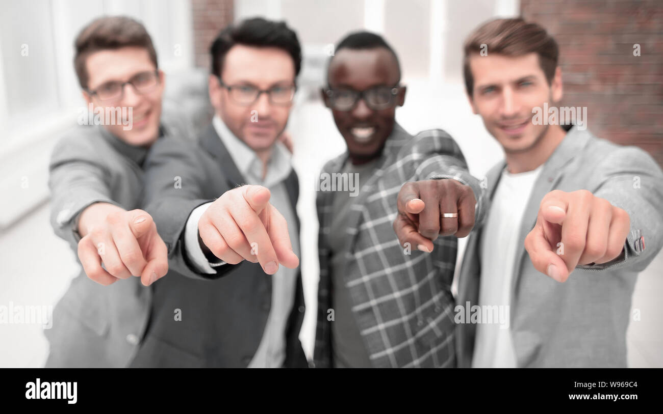 International group people pointing hi-res stock photography and images ...