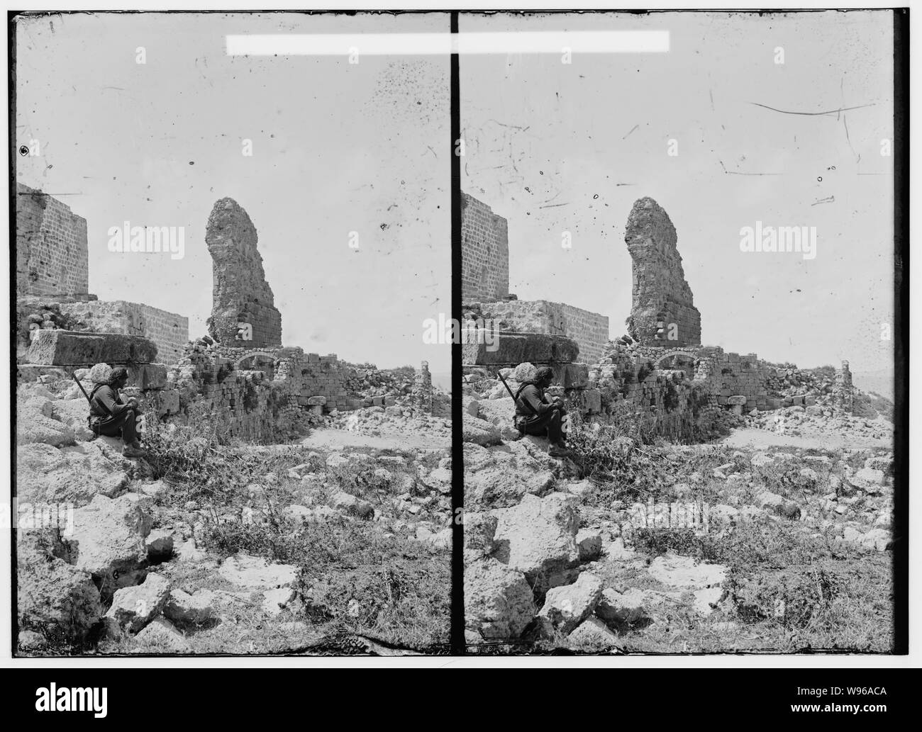 Along the sea coast. View of Athlit on entering the ruins Stock Photo ...