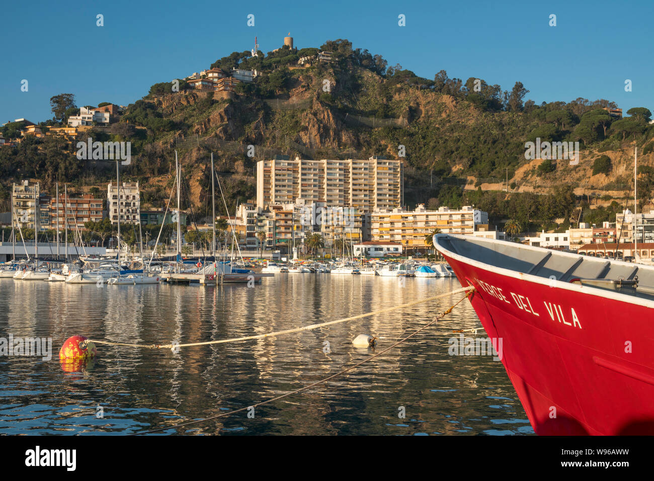 COMMERCIAL FISHING BOAT PORT OF BLANES COSTA BRAVA GERONA CATALONIA ...