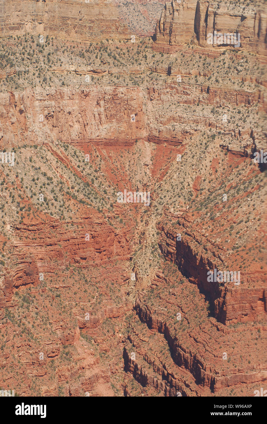 A wonderful close up aerial vertical view demonstrating the great depth ...