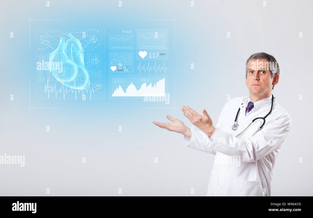 Experienced cardiologist presenting the test results Stock Photo - Alamy