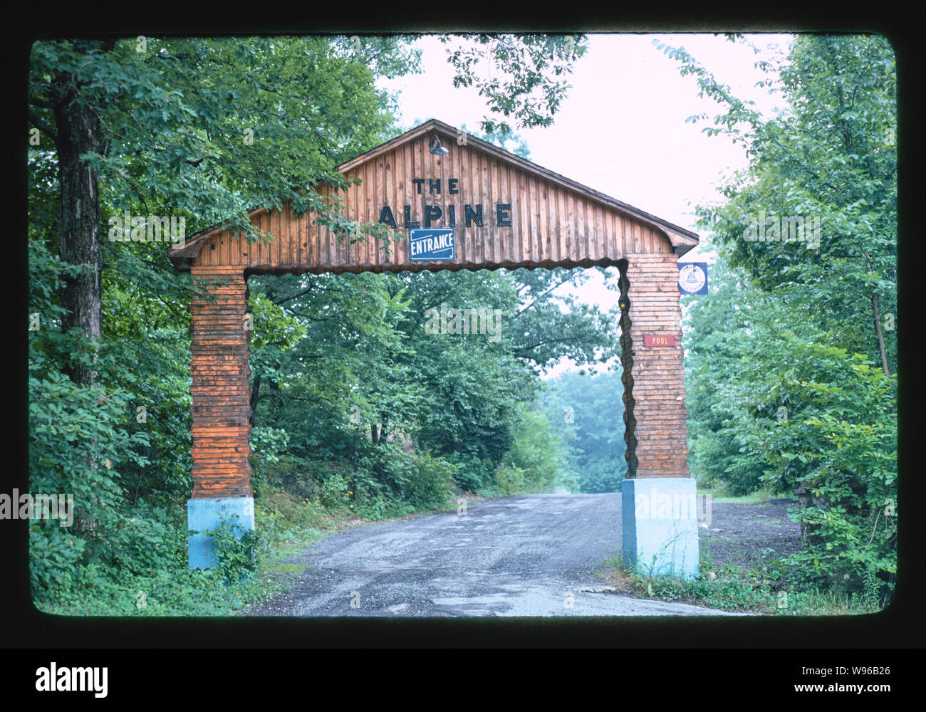 Alpine entrance, Binnewater area, Ulster County, New York Stock Photo ...