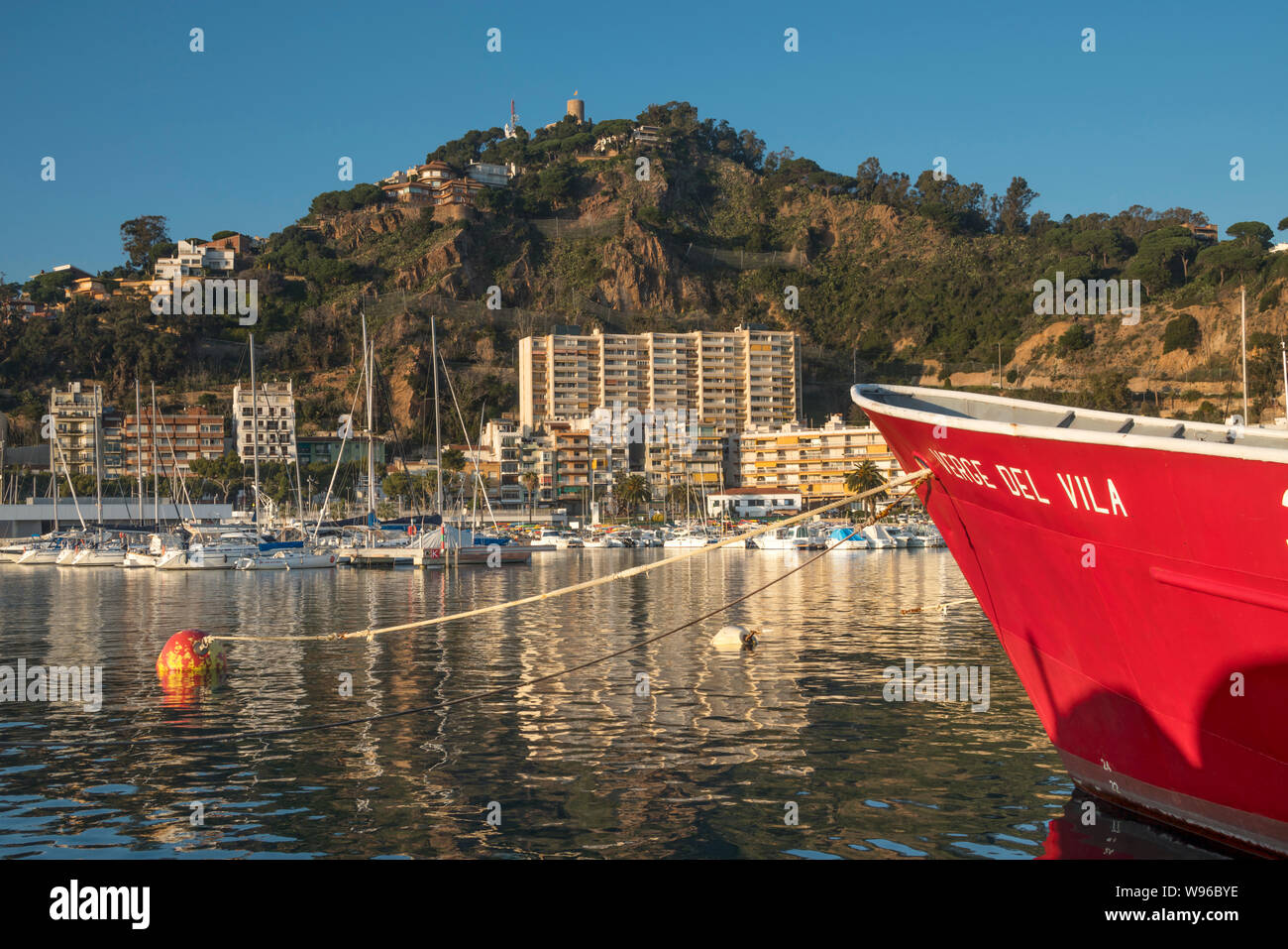 COMMERCIAL FISHING BOAT PORT OF BLANES COSTA BRAVA GERONA CATALONIA ...