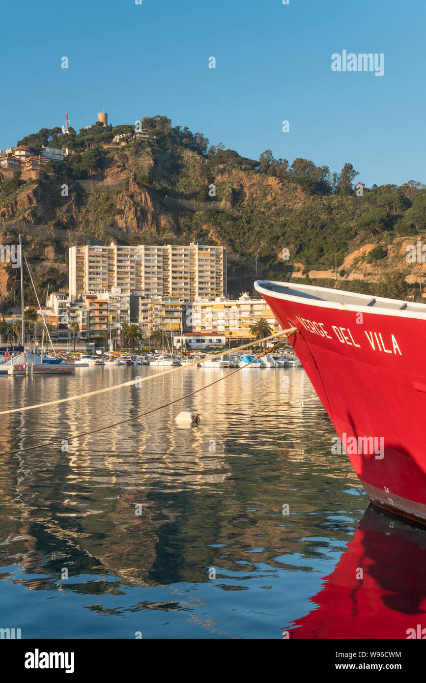 COMMERCIAL FISHING BOAT PORT OF BLANES COSTA BRAVA GERONA CATALONIA ...