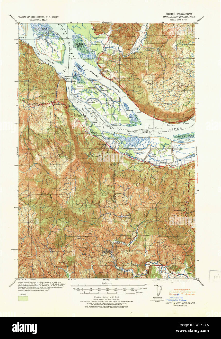 Cathlamet map hi-res stock photography and images - Alamy
