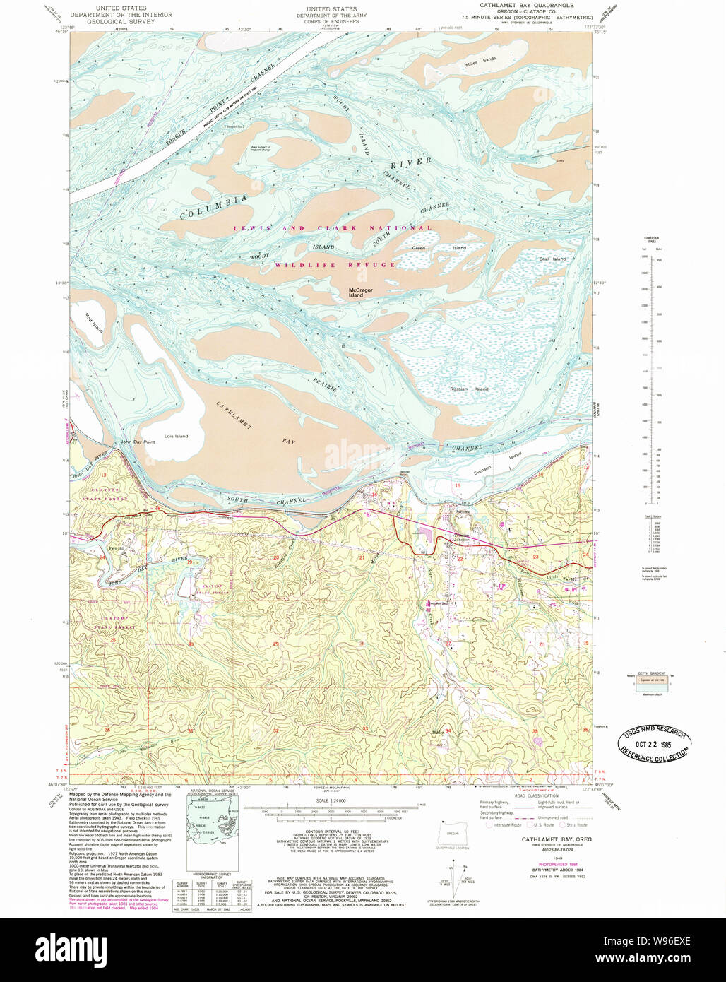 Map of cathlamet hi-res stock photography and images - Alamy