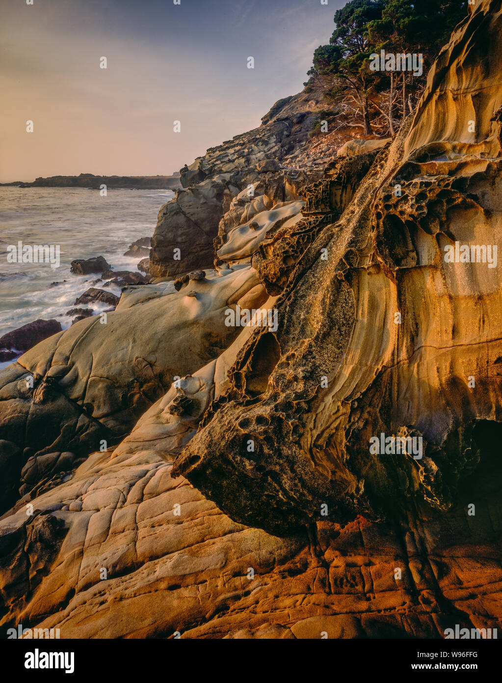 Sandstone Formations, Salt Point State Park, Sonoma County, California ...