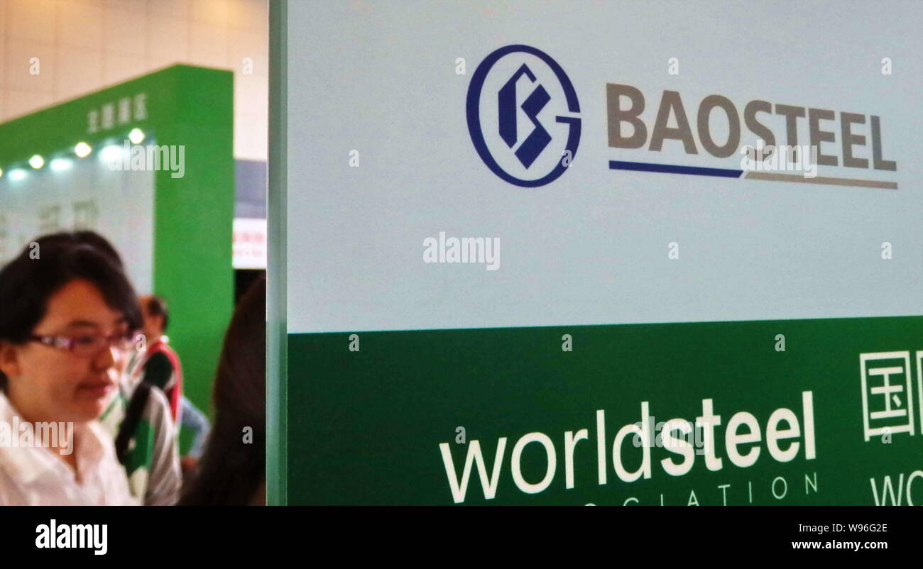 --File--Visitors are seen at the stand of Baosteel during a fair in ...