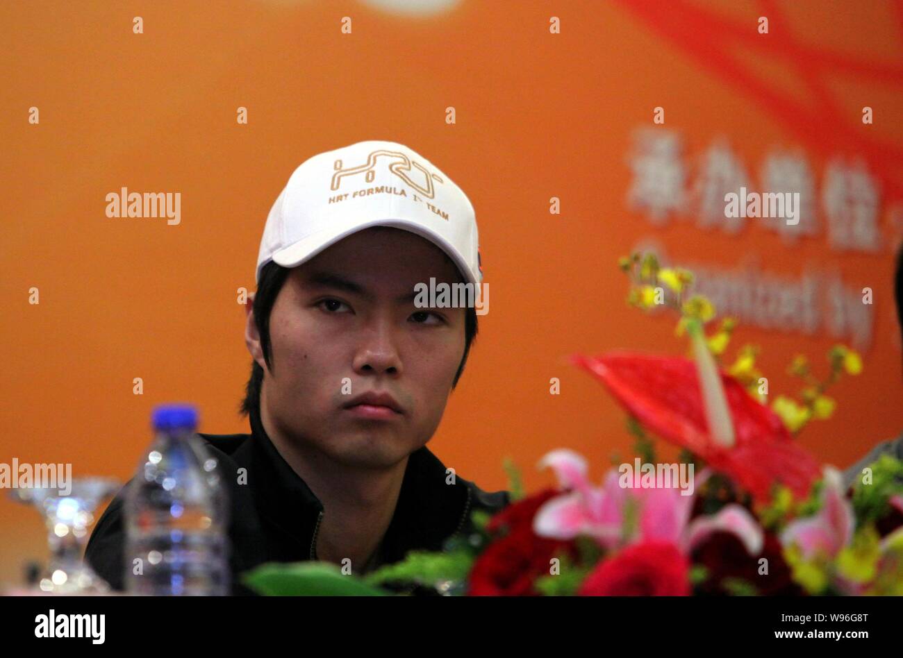 Chinese F1 driver Ma Qinghua attends a press conference of HRT in ...