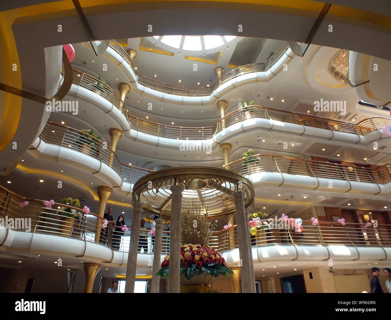Internal view of Yangtze Gold 2, the largest river cruise ship in the ...