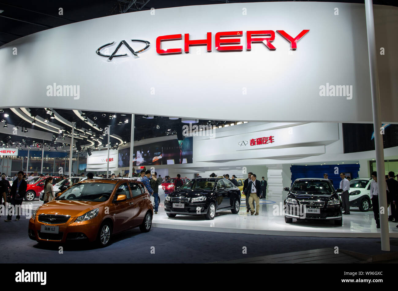 --File--Visitors are seen at the stand of Chery during the 12th Beijing ...