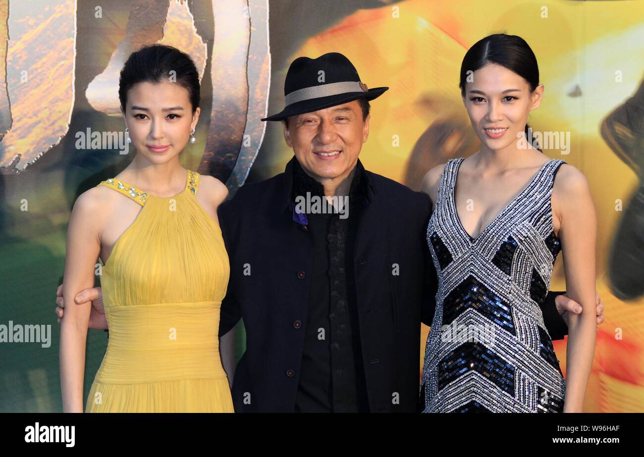 (From left) Chinese actress Yao Xingtong, Hong Kong kungfu superstar ...
