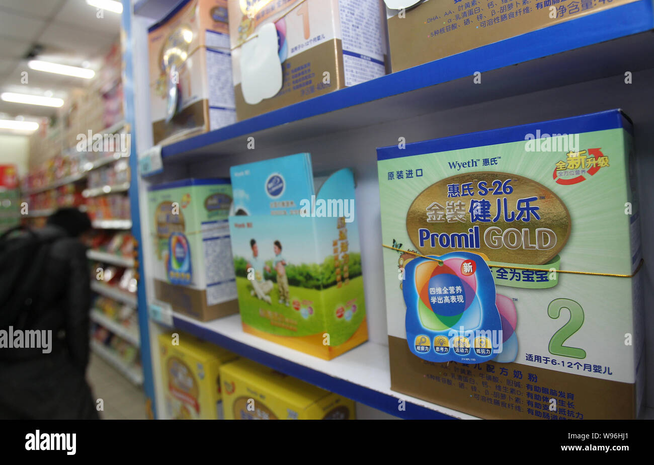 --File--A box of Wyeth S26 Promil Gold milkpowder is on sale at a ...