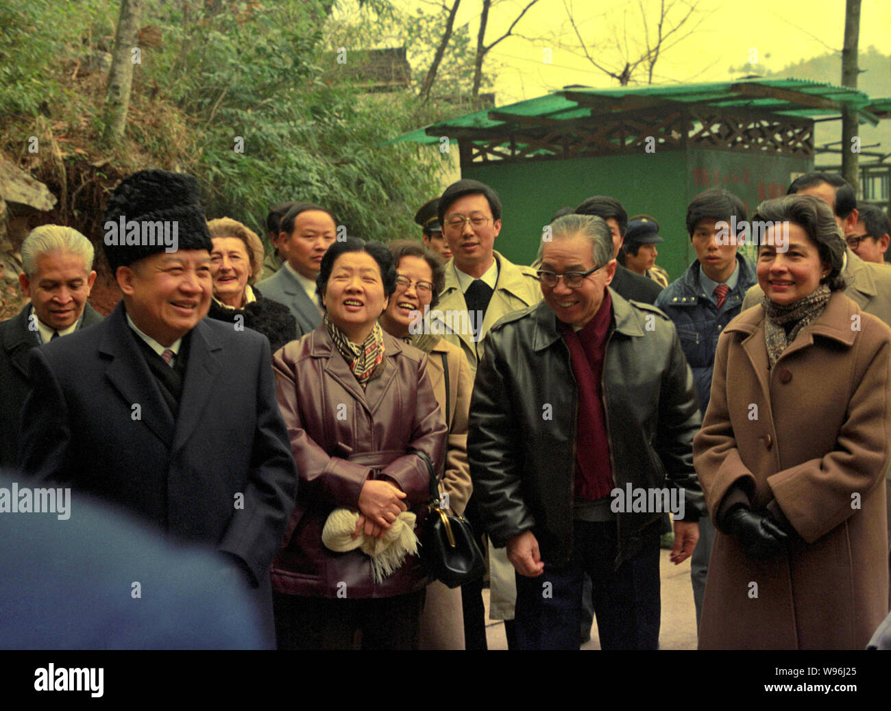 --FILE--Cambodian Prince Norodom Sihanouk, second left, and his wife ...