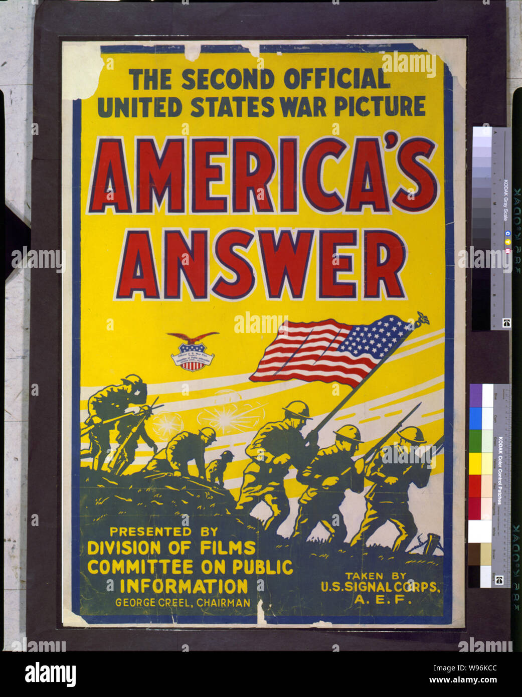America's answer. The second official United States war picture Stock ...