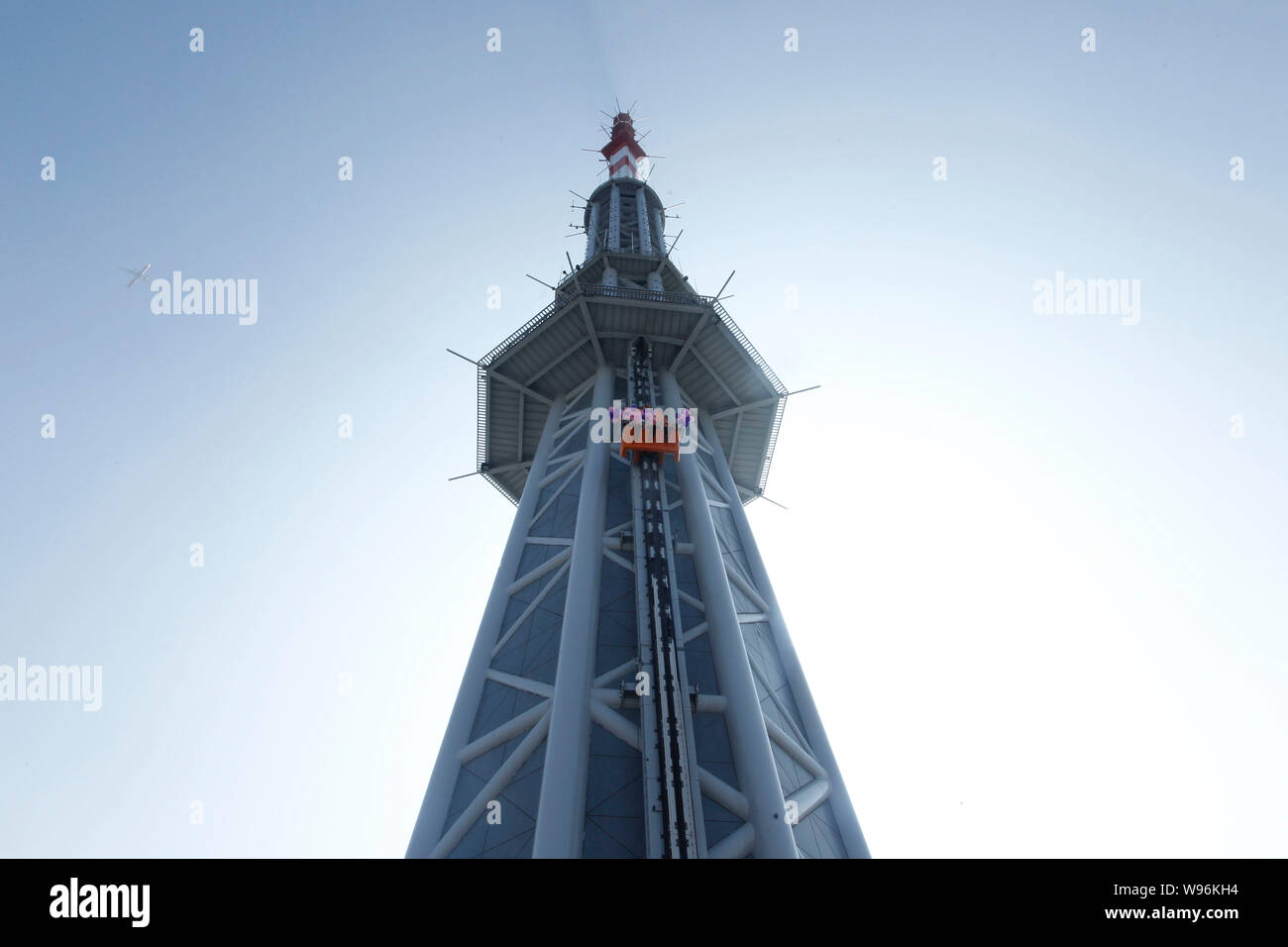 Visitors experience the worlds highest jumping machine which just ...