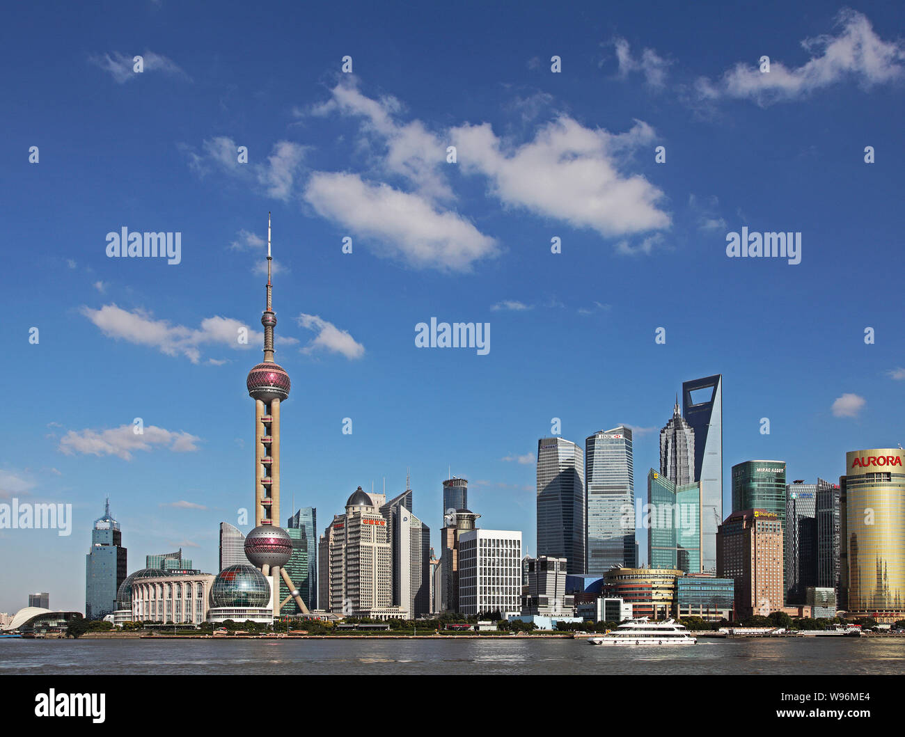 View of the Oriental Pearl TV Tower, Jinmao Tower, the Shanghai World ...